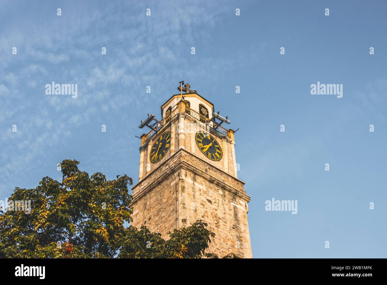 The beautiful Ottoman-era Clock Tower in the city of Bitola in North ...