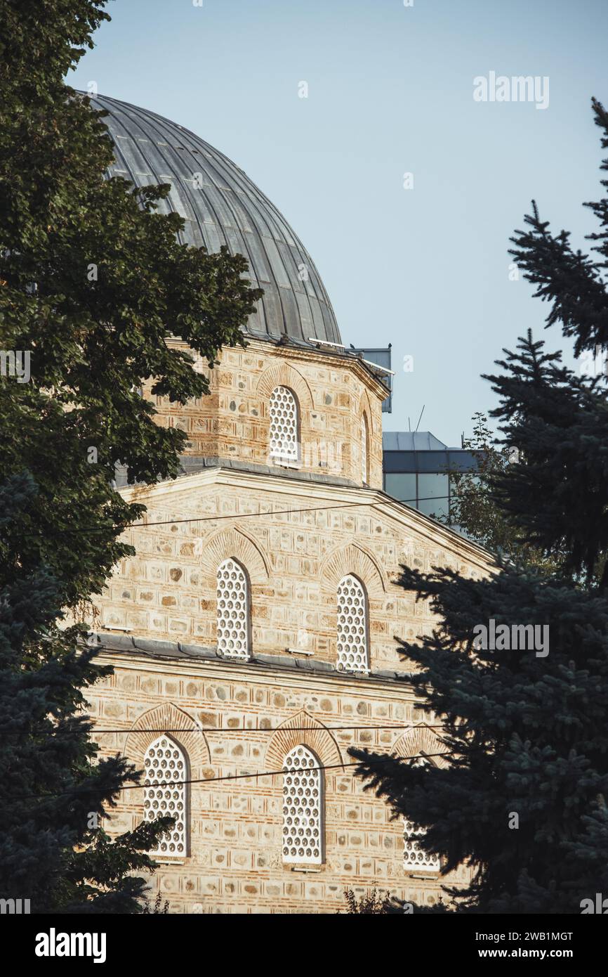 The exterior walls of the Isak Chelebi mosque in central Bitola in ...