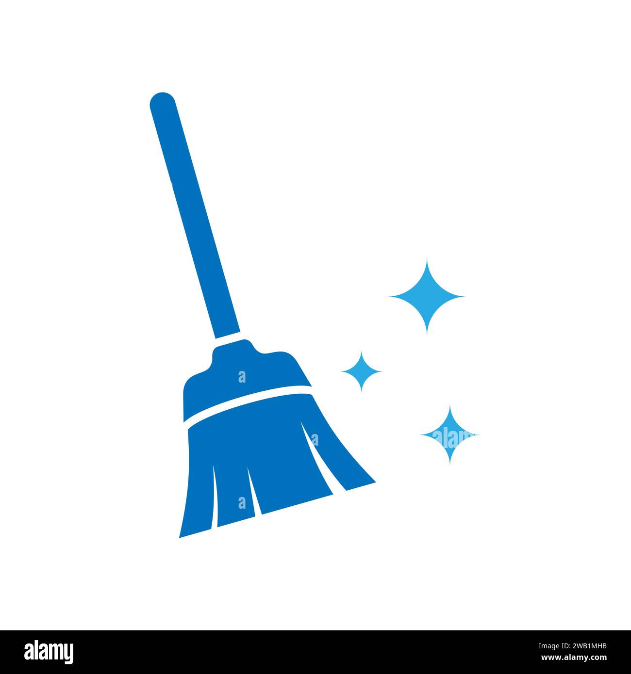 Broom vector icon illustration. Broom cleaning logo Stock Vector Image ...