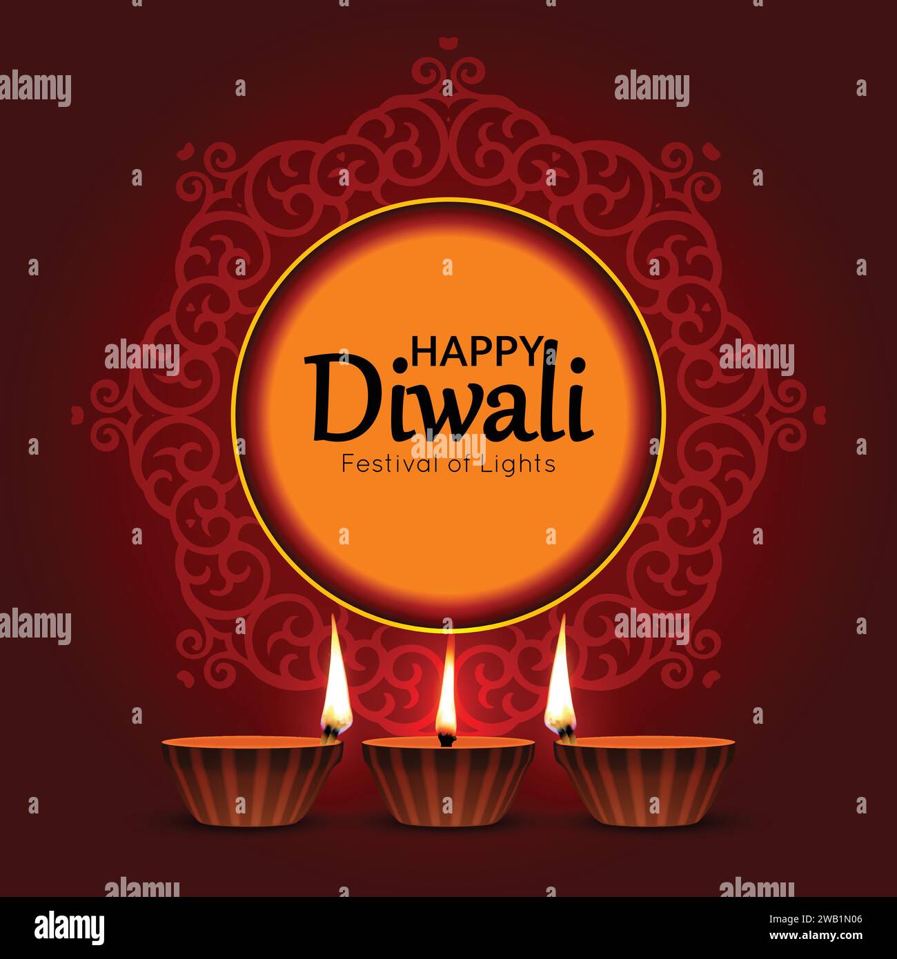 Free Vector Happy diwali with diyas, festival of india with creative ...