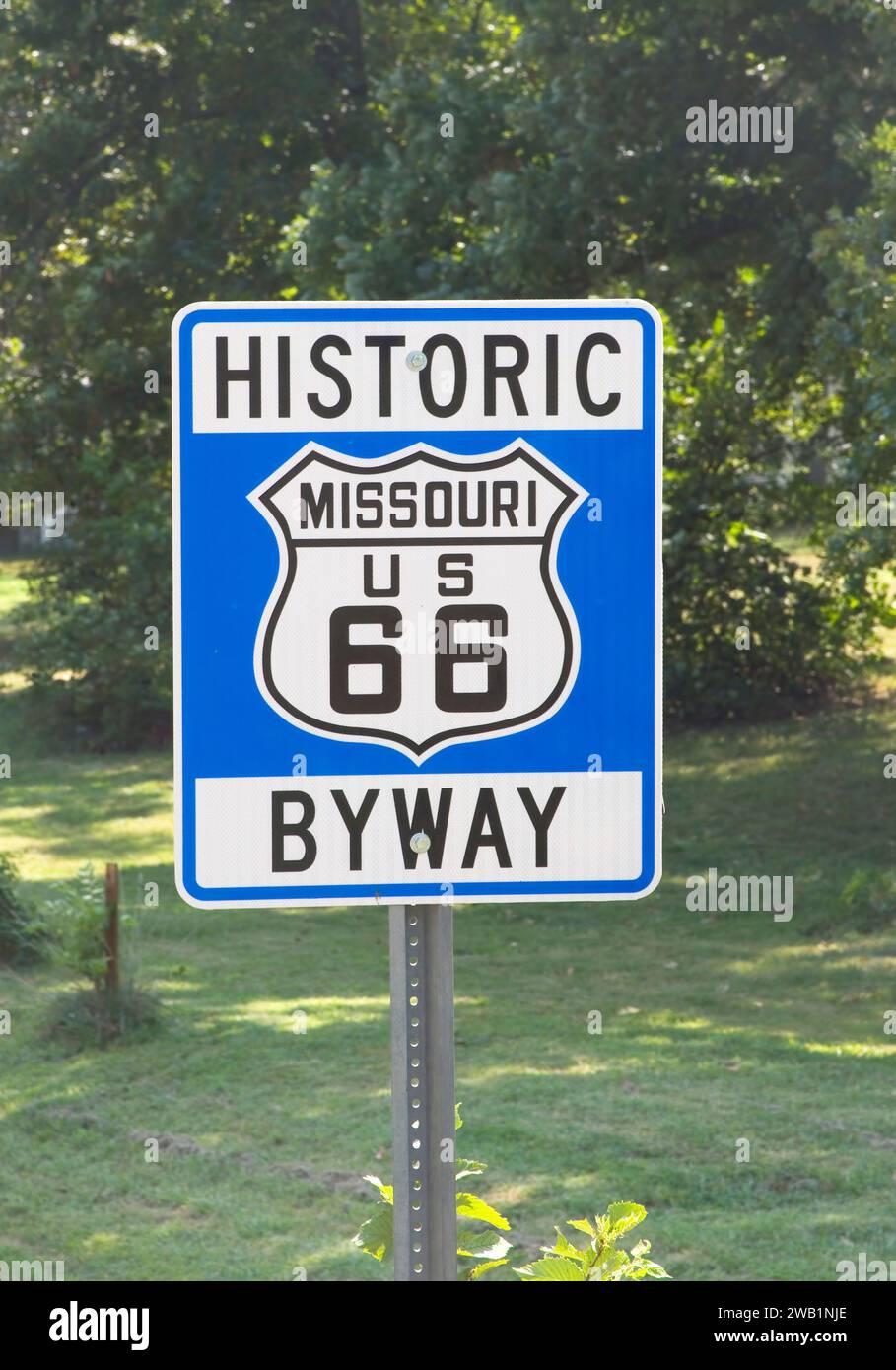 historic byway route 66 sign missouri Stock Photo - Alamy