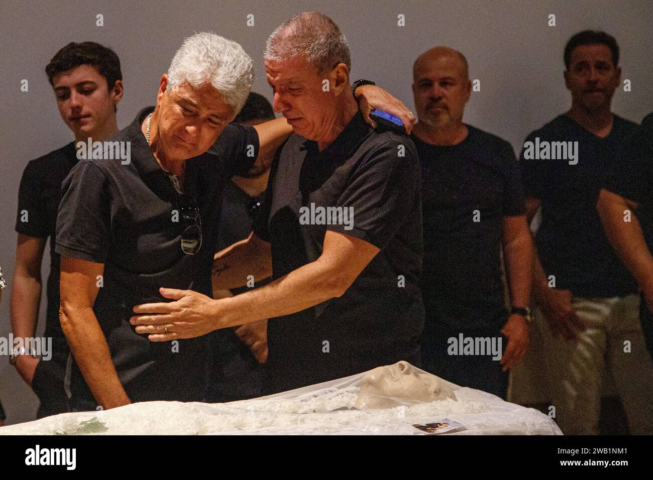 Rio De Janeiro, Brazil. 7th Jan, 2024. Mario Cesar Zagallo (front R ...