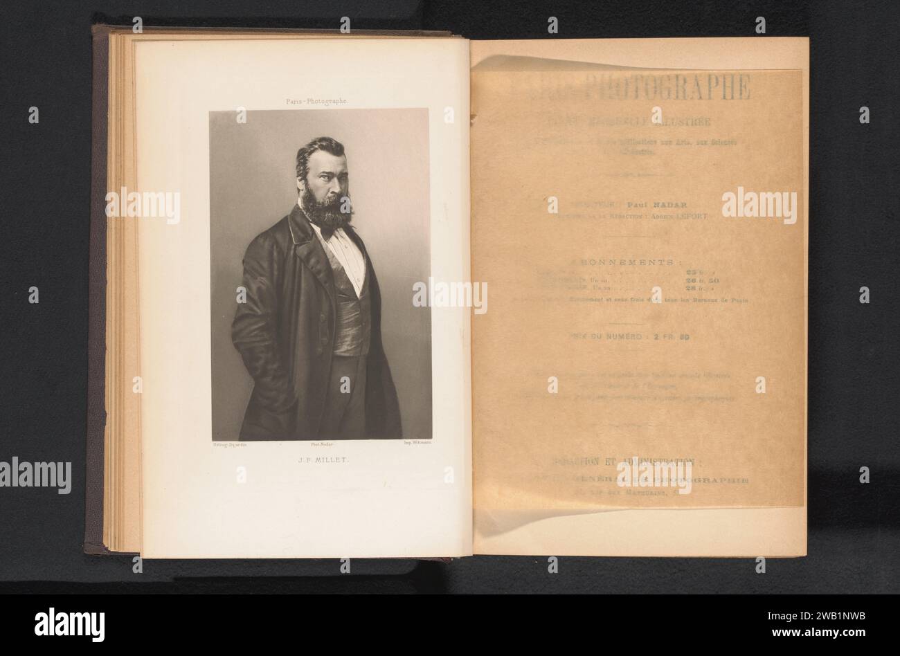 Portret van Jean-François Millet, Félix Nadar, c. 1883 - in or before ...