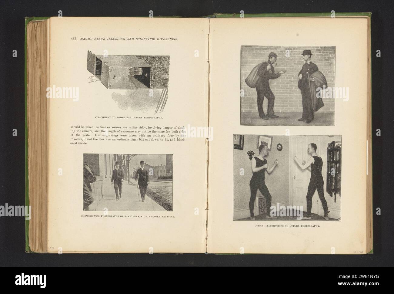 Example of two photos of a person printed on one negative, Frank A ...