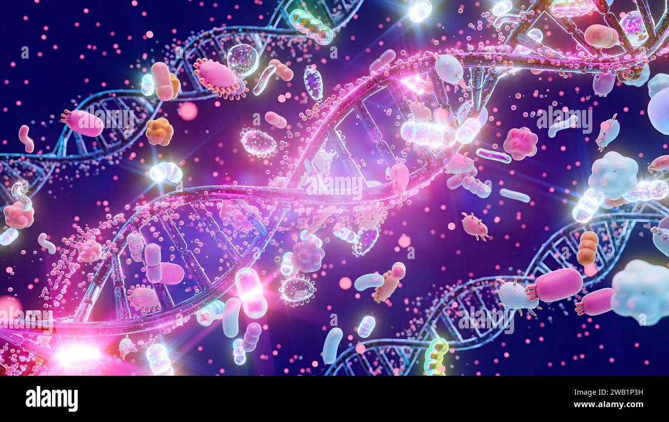 Abstract background of the DNA Stock Photo - Alamy