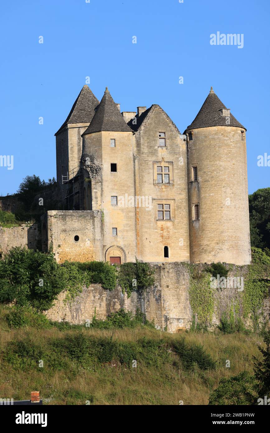 Fortified castle of Salignac (11th – 15th centuries) in Périgord Noir ...