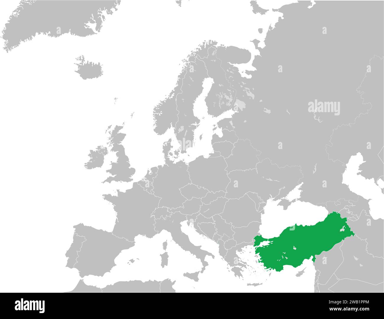 Location map of the REPUBLIC OF TURKEY/TURKIYE, EUROPE Stock Vector ...