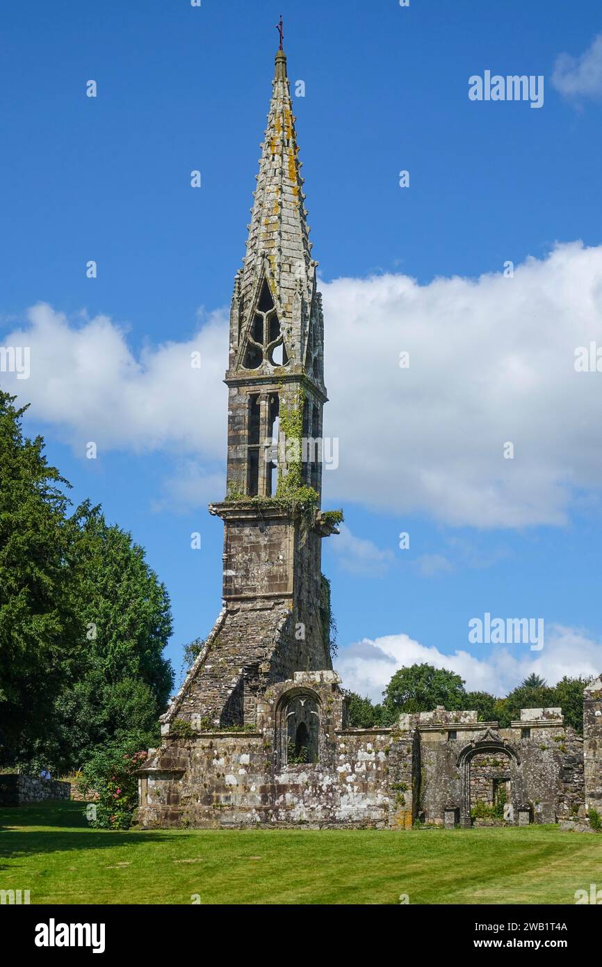 Ruins of the Eglise Saint-Pierre de Quimerch church in the abandoned ...