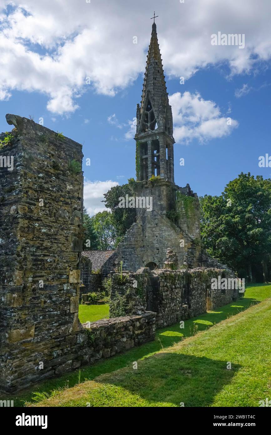 Ruins of the Eglise Saint-Pierre de Quimerch church in the abandoned ...