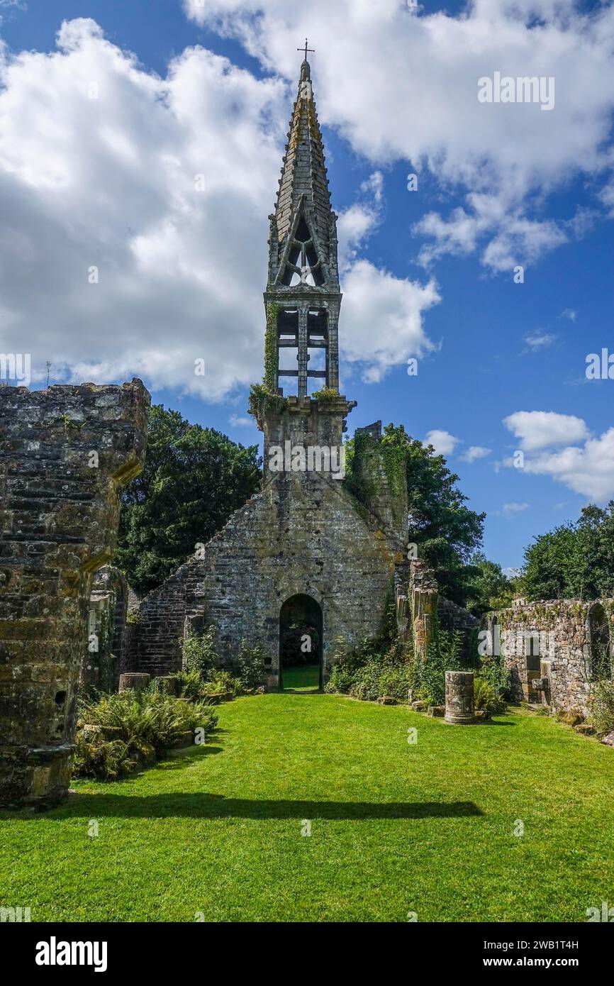 Ruins of the Eglise Saint-Pierre de Quimerch church in the abandoned ...