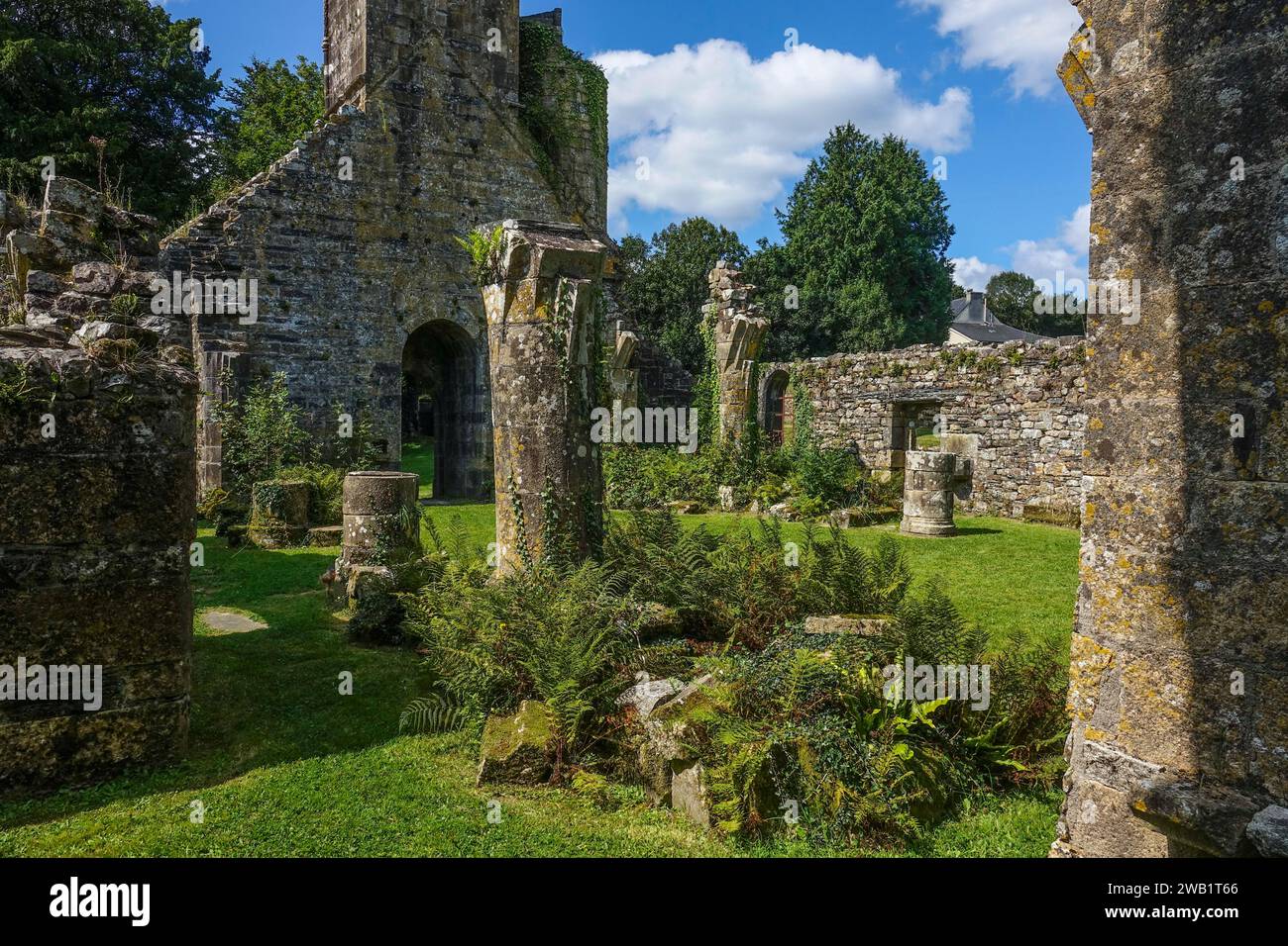 Ruins of the Eglise Saint-Pierre de Quimerch church in the abandoned ...