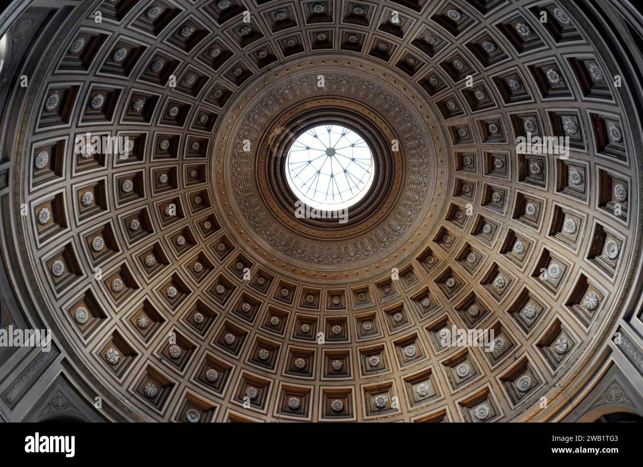 Temple of the Pantheon with the hole on the roof in Rome, Lazio in ...
