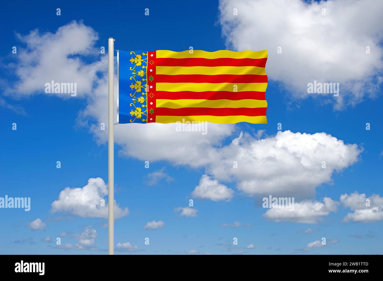 Flag of the region of valencia hi-res stock photography and images - Alamy