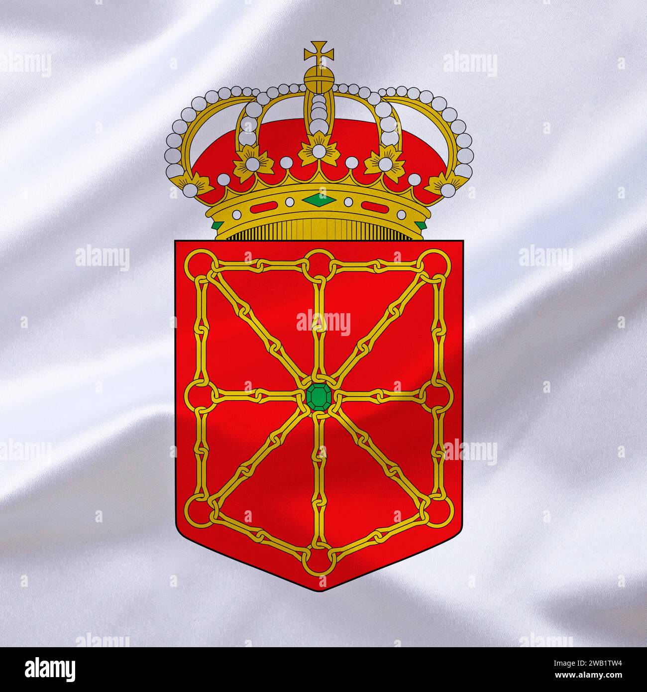The coat of arms of Navarre in Spain, Studio Stock Photo - Alamy