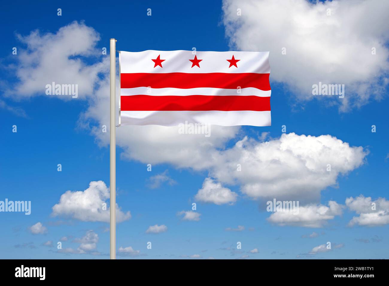 The flag of Columbia, USA, capital of South Carolina, studio Stock ...