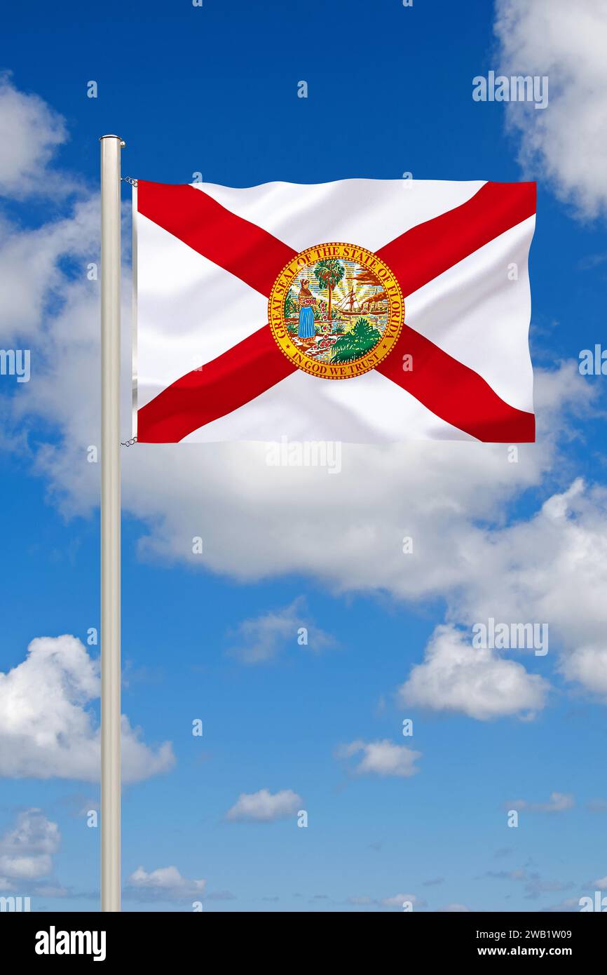 The flag of Florida, USA, Studio Stock Photo - Alamy