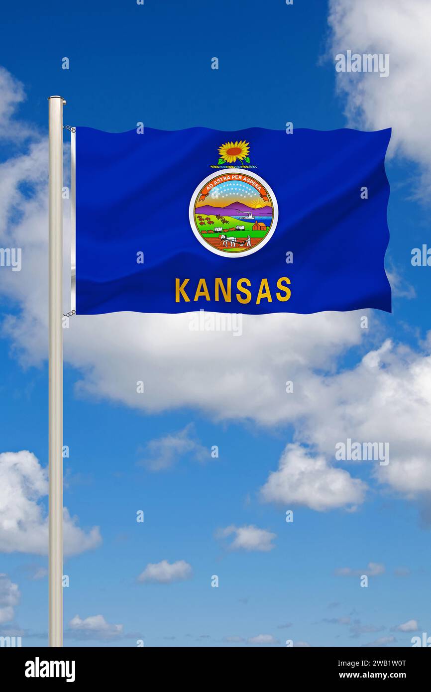 Kansas state flag hi-res stock photography and images - Alamy