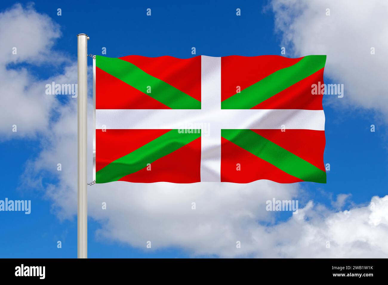 The flag of Basque Country, Spain, Studio Stock Photo - Alamy