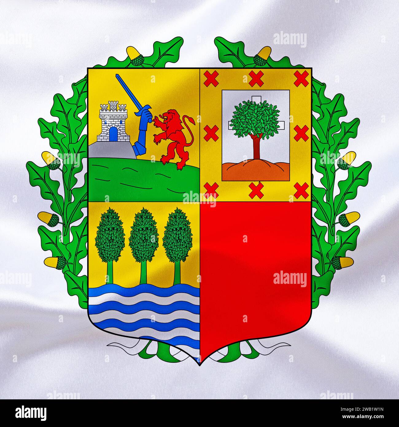 The coat of arms of the Basque Country, Spain, Studio Stock Photo - Alamy