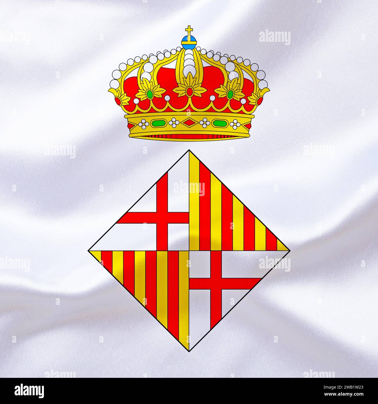 The coat of arms of Barcelona, Spain, Studio Stock Photo - Alamy
