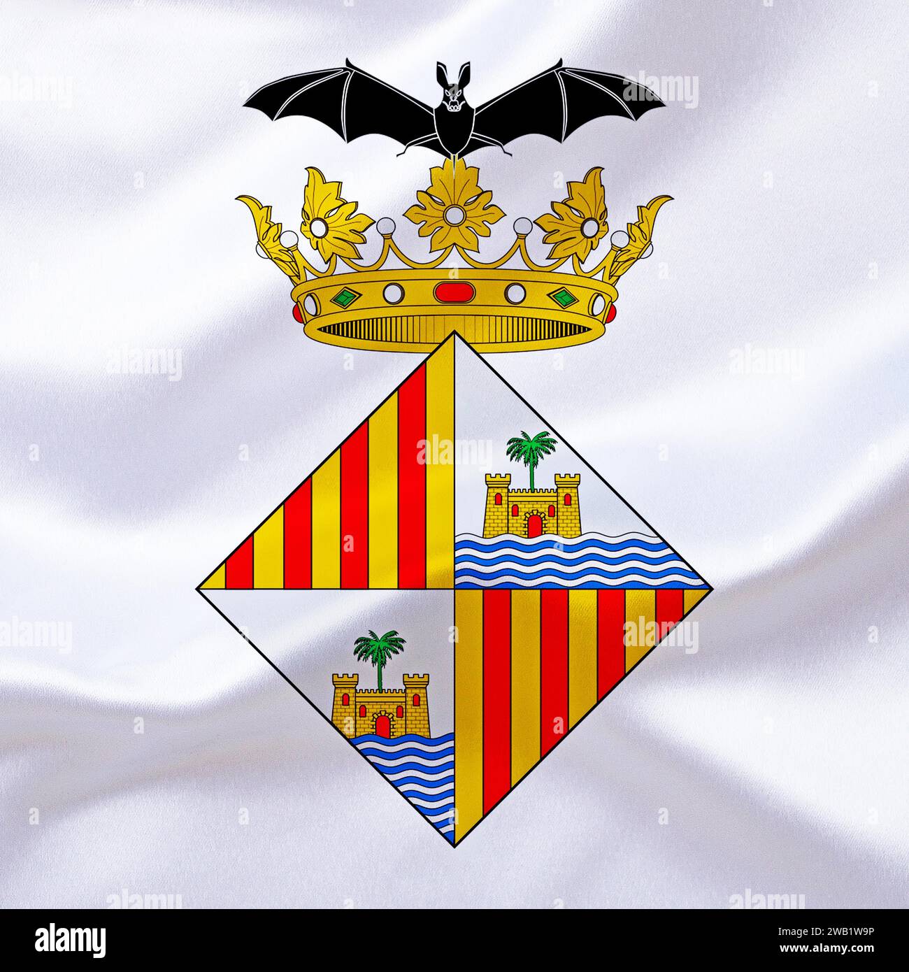 The coat of arms of Majorca, Balearic Islands, Island, Spain, Studio ...