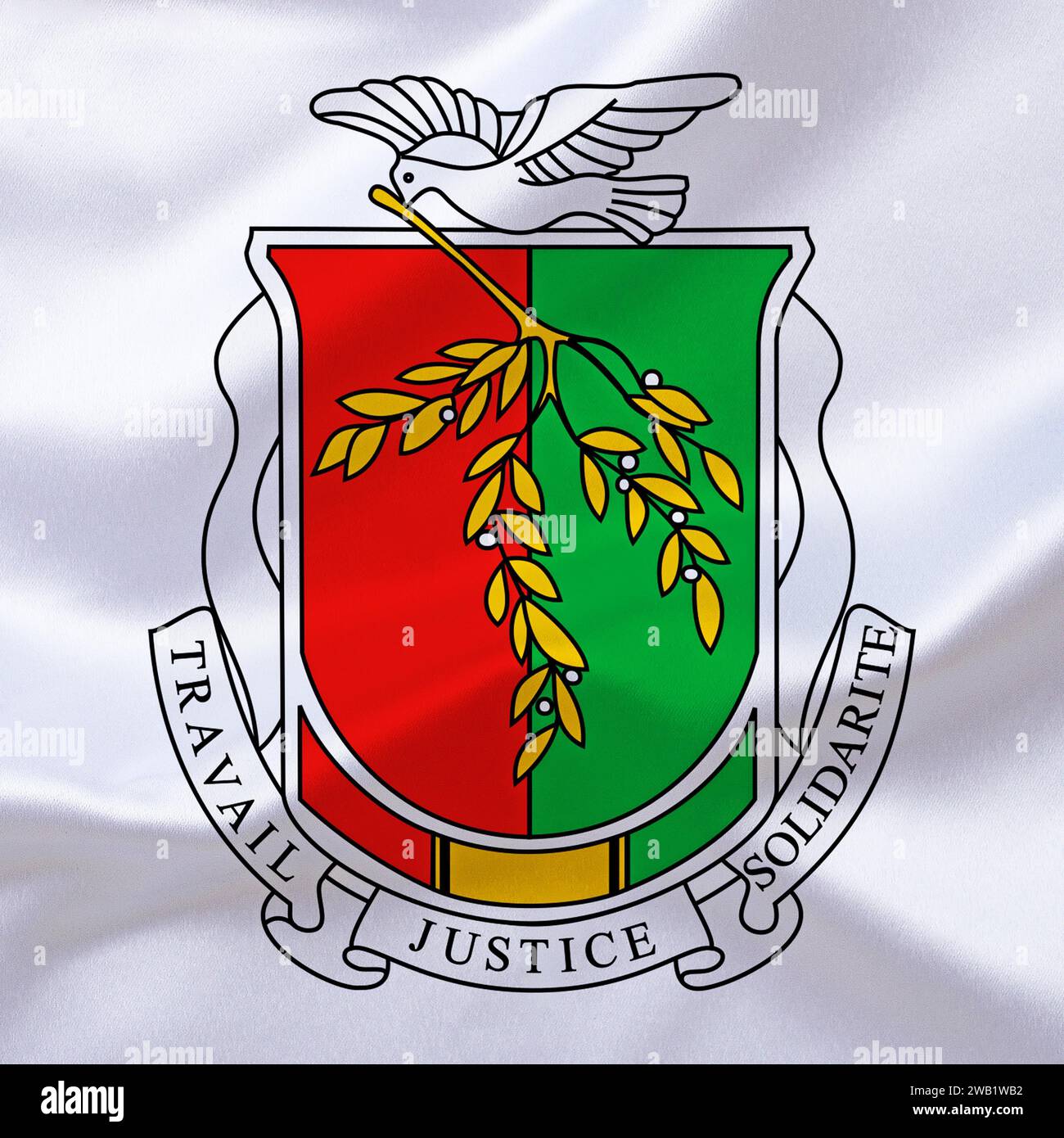 Africa, African Union, the coat of arms of Guinea, Studio Stock Photo ...