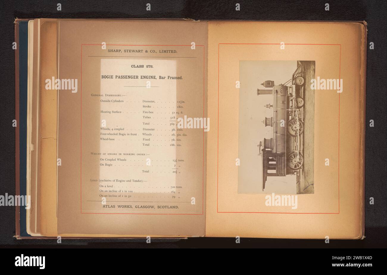 Steam locomotive for passenger transport made by Sharp, Stewart and ...