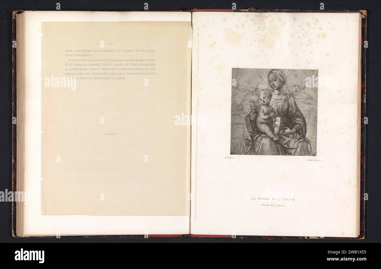 Photo production of the drawing, representing Maria with child, c. 1859 ...