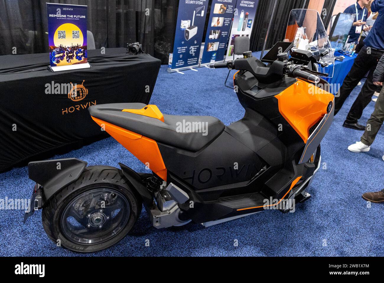Las Vegas, USA. 07th Jan, 2024. Horwin's SK Electric Motorcycle is on ...