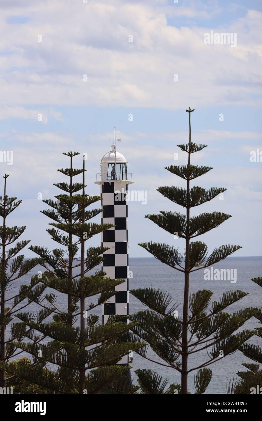 The stunning scenery of a lighthouse situated on the coast in Bunbury ...