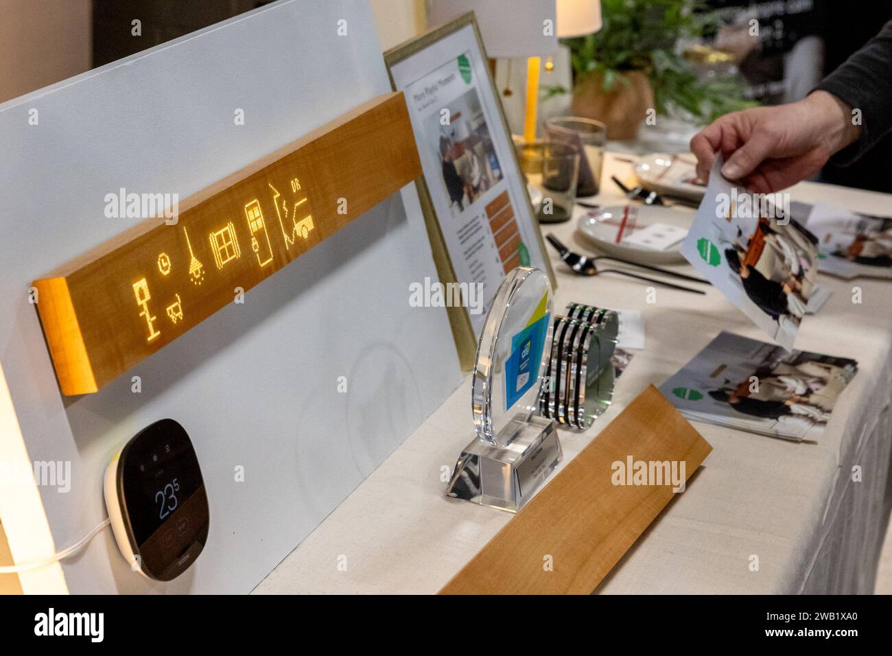 Las Vegas, USA. 07th Jan, 2024. The mui Board by Mui Lab, Inc. is being ...