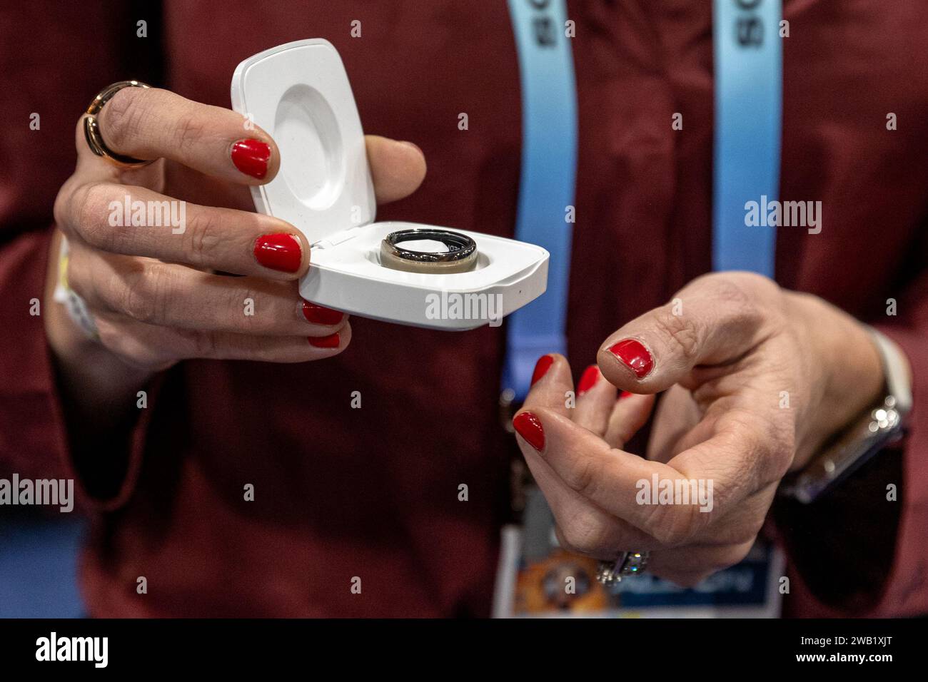 Las Vegas, USA. 07th Jan, 2024. Movano Health's new Evie smart ring ...