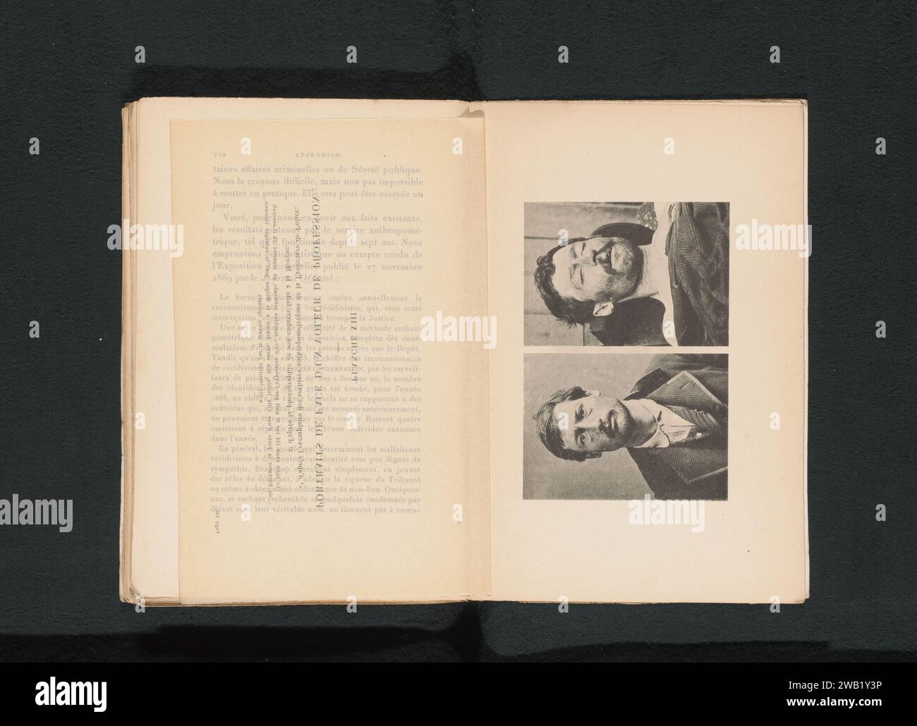 Two judicial portraits of an unknown man, after his arrest and after ...