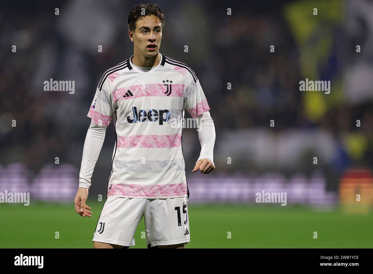Juventus' Turkish forward Kenan Yıldız looks during the Serie A ...