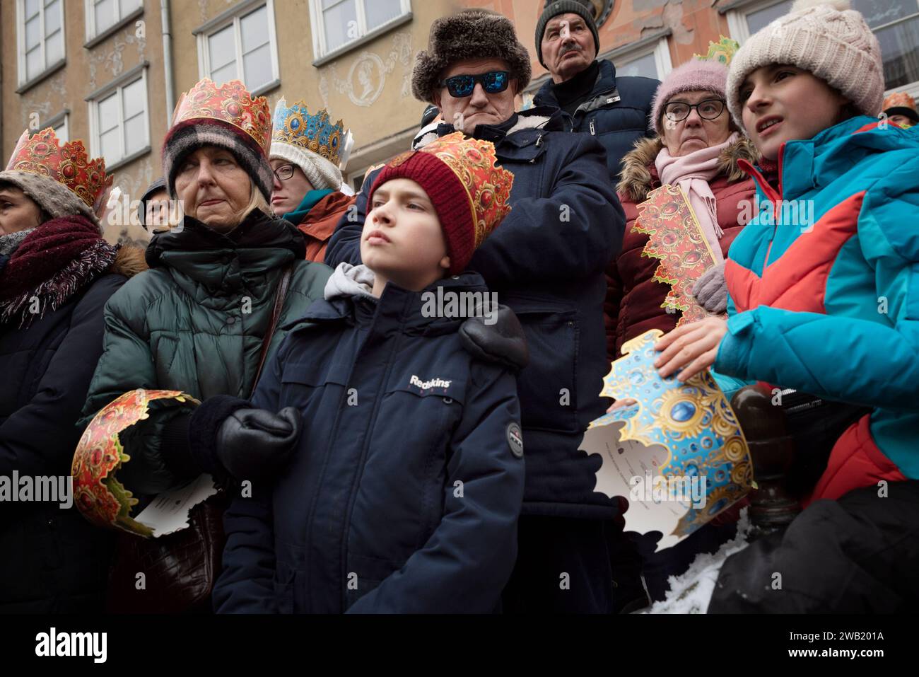People watch the march of the Procession of the Three Kings during the ...