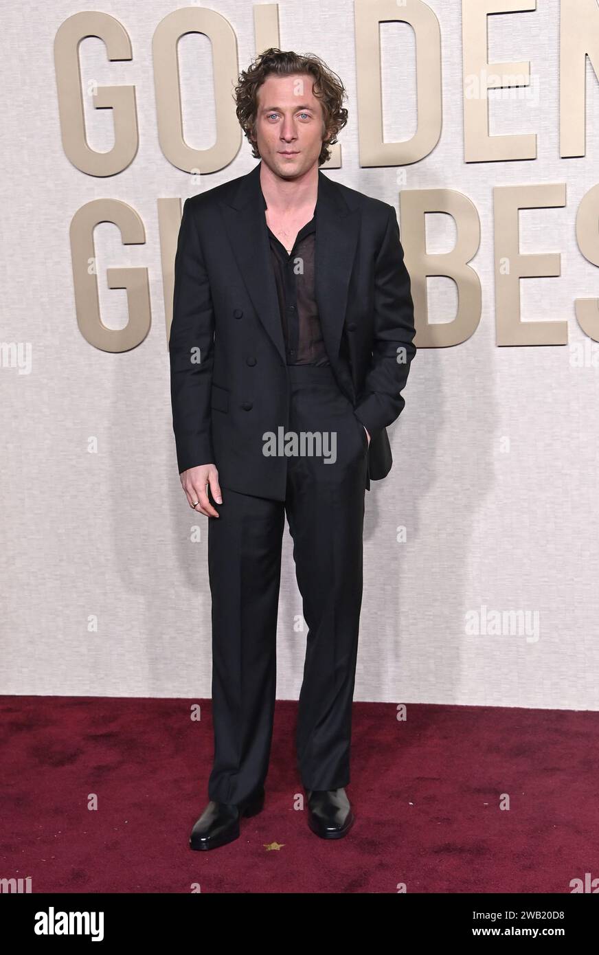 Beverly Hills, USA. 07th Jan, 2024. Jeremy Allen White arriving at the ...