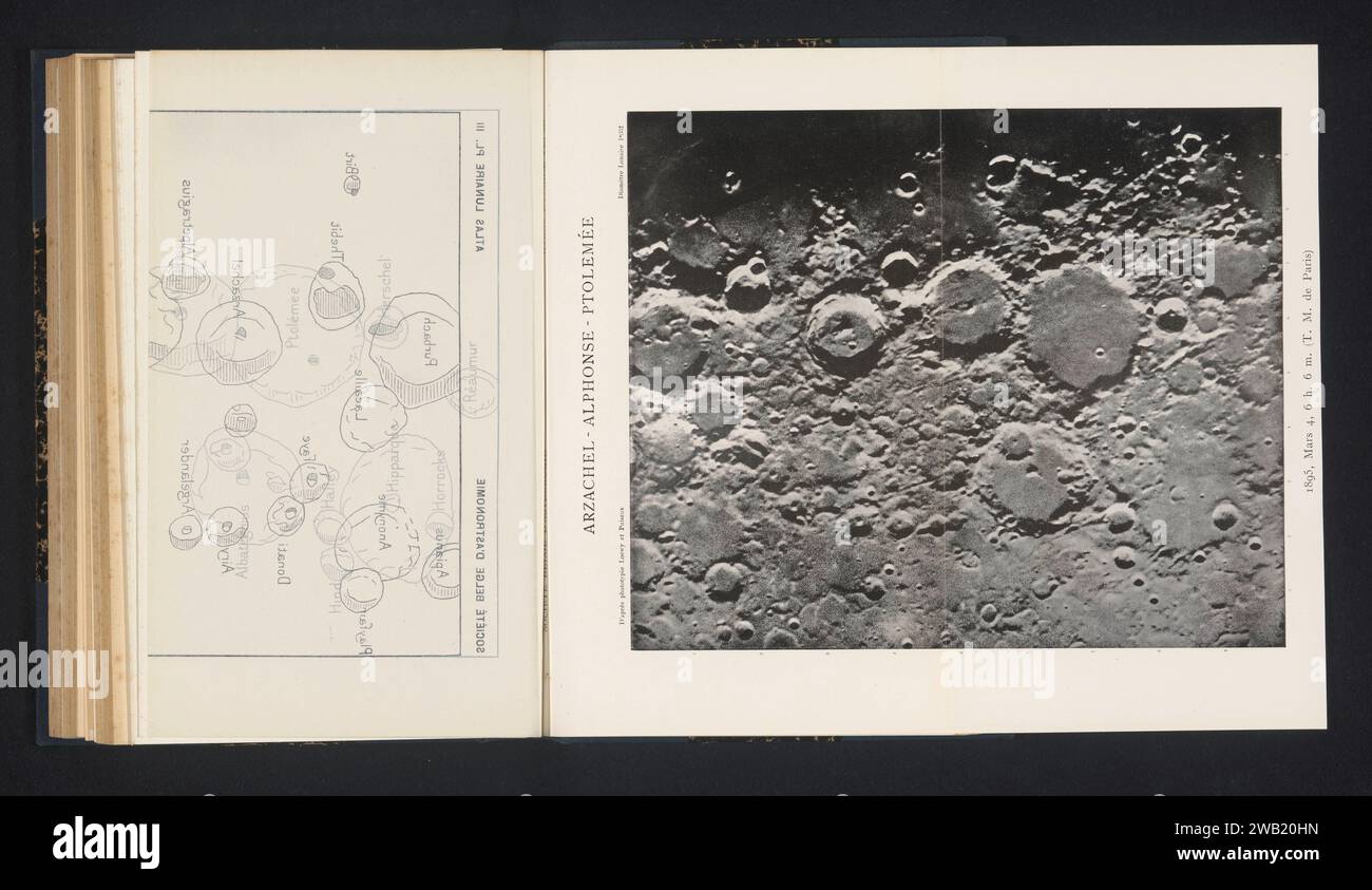 Craters on the moon, Loewy et Puisux, c. 1895 - in Or Before 1898 ...