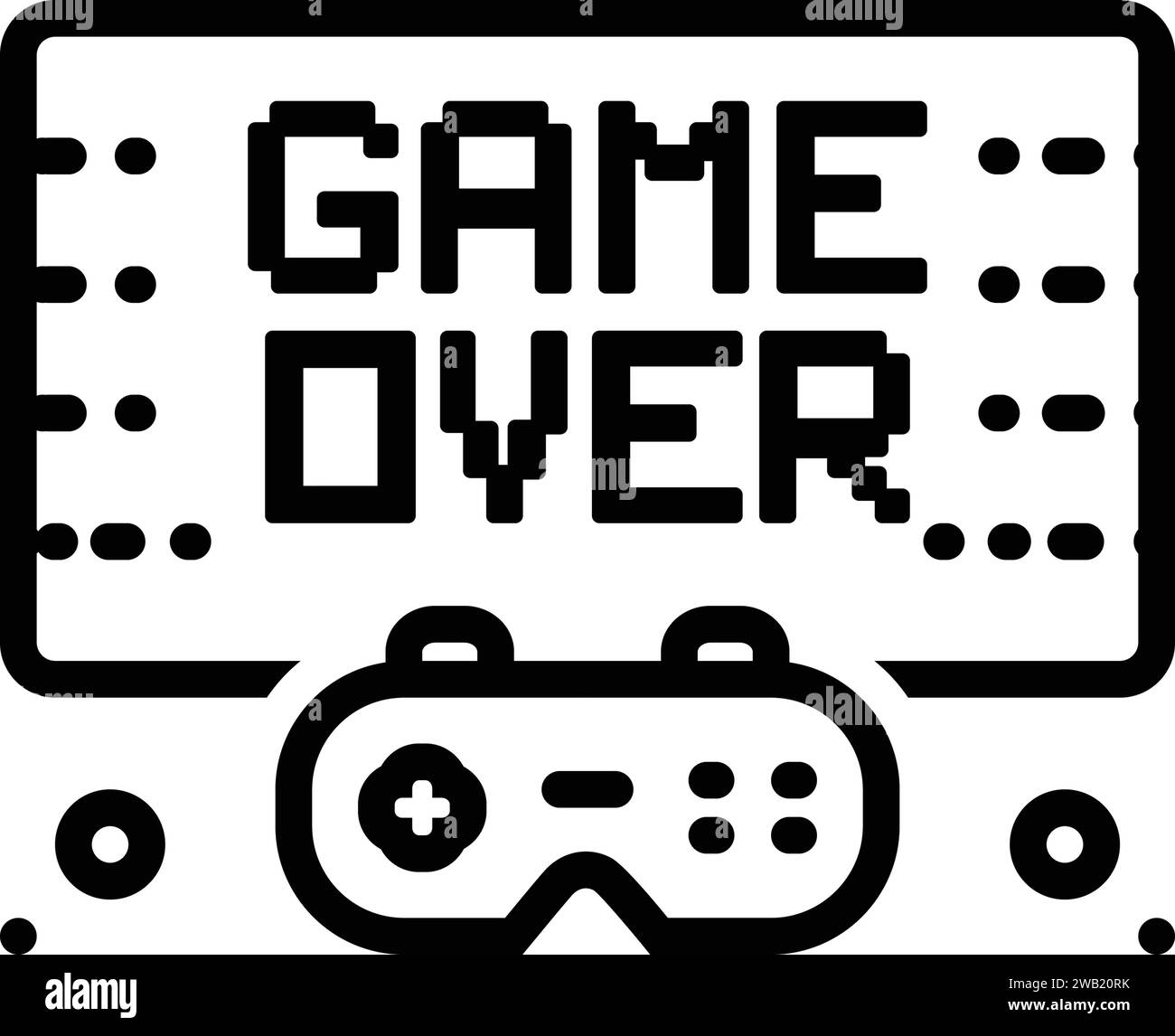 Gameover Black and White Stock Photos & Images - Alamy