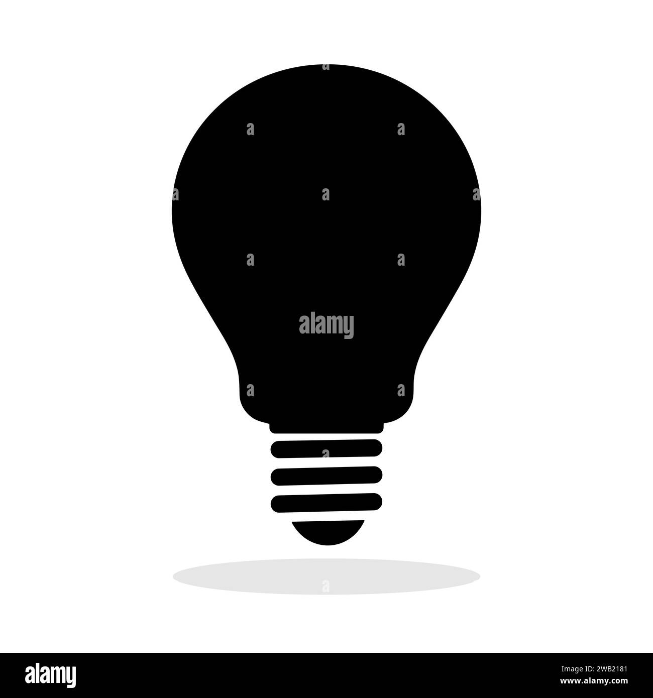 Light bulb icon. Black light bulb icon on white background Stock Vector ...