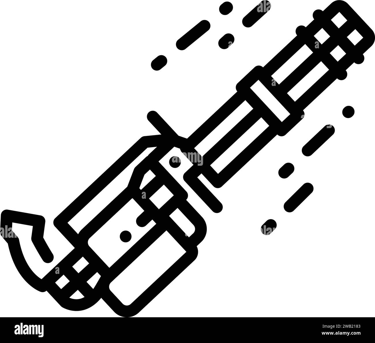 Gatling gun Stock Vector Images - Alamy