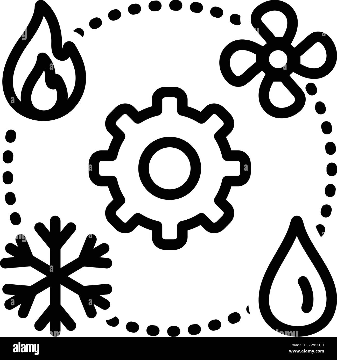 Hvac icon Stock Vector Images - Alamy