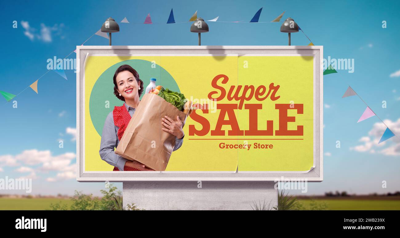 Vintage grocery store ad hi-res stock photography and images - Alamy