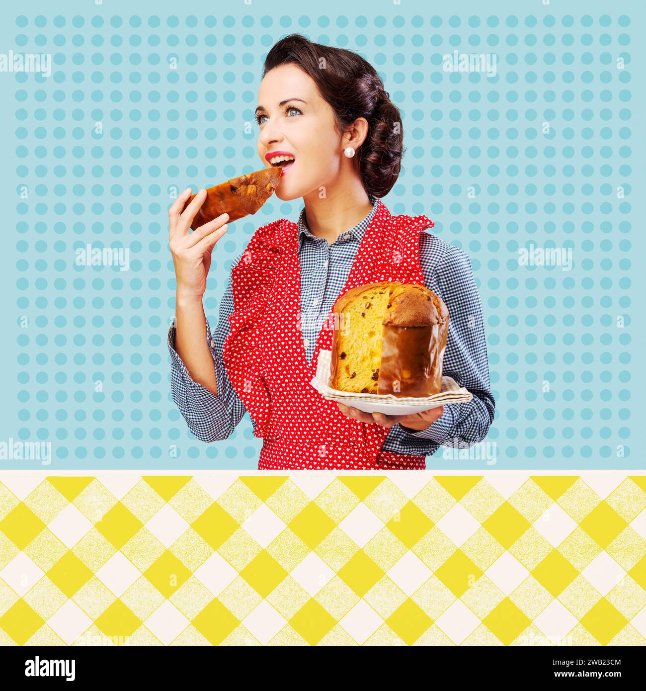 1950s style woman cake hi-res stock photography and images - Alamy
