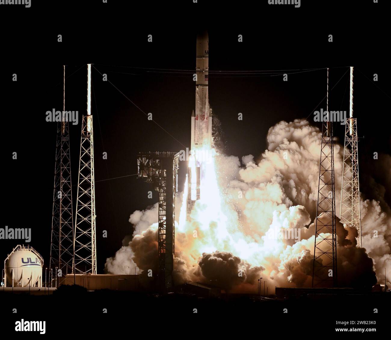 Cape Canaveral, Florida, USA. 08th Jan, 2024. A United Launch Alliance (ULA) Vulcan rocket ...
