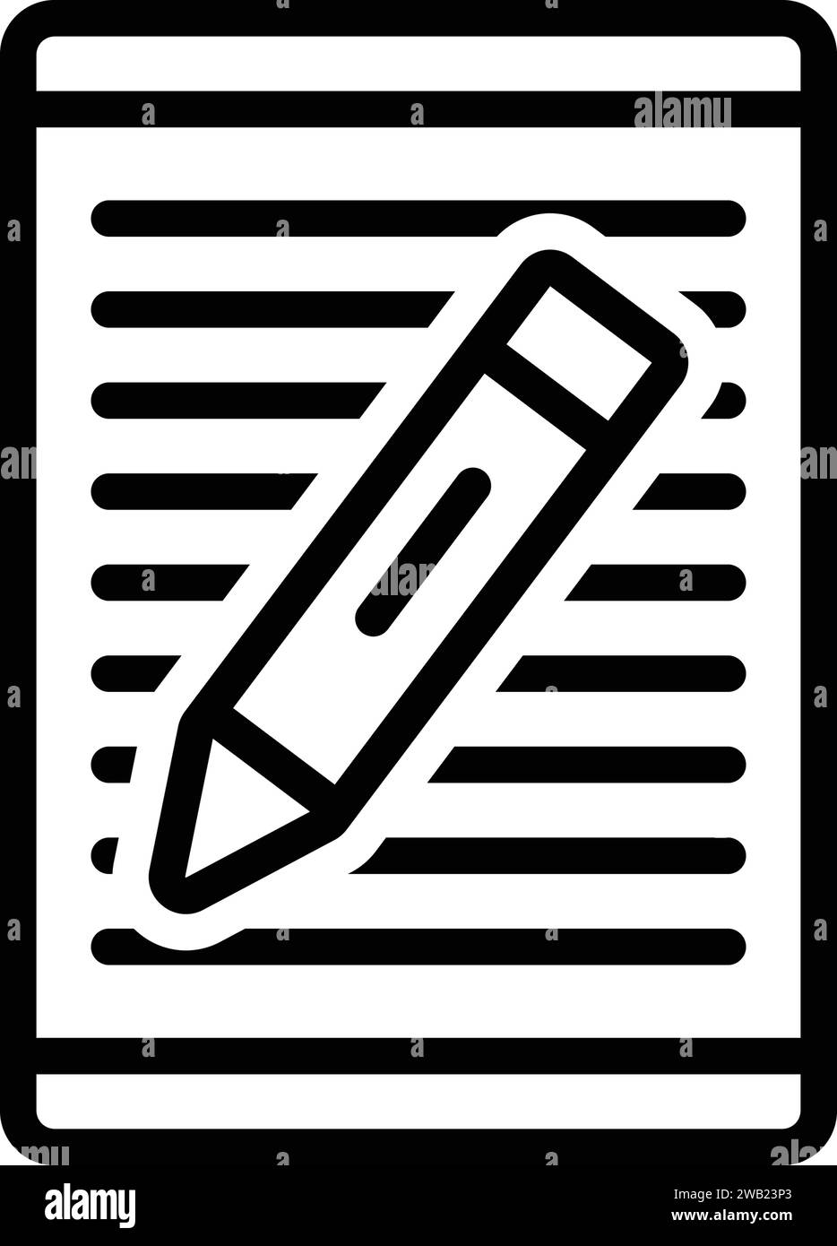 Icon for article,writing Stock Vector Image & Art - Alamy