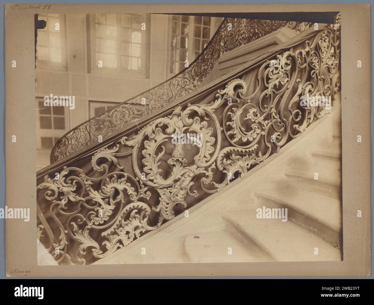 Decorated railing, Anonymous, 1850 - 1900 photograph cardboard ...