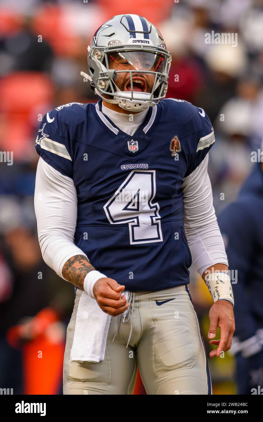 Landover, MD, USA. 07th Jan, 2024. Dallas Cowboys quarterback Dak ...