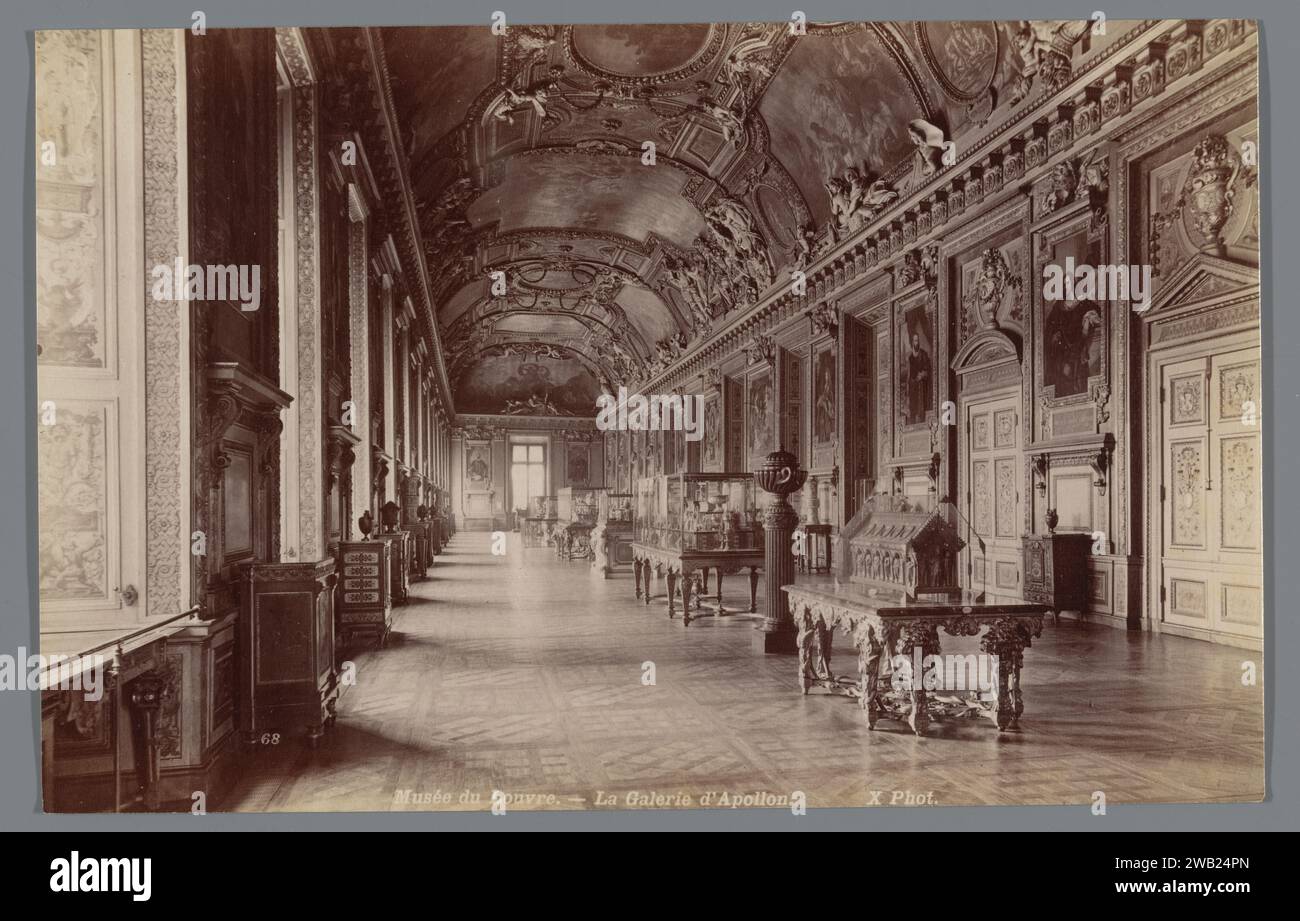 Gallery in the Louvre, Paris, X Phot., 1887 - 1900 photograph Louvre ...