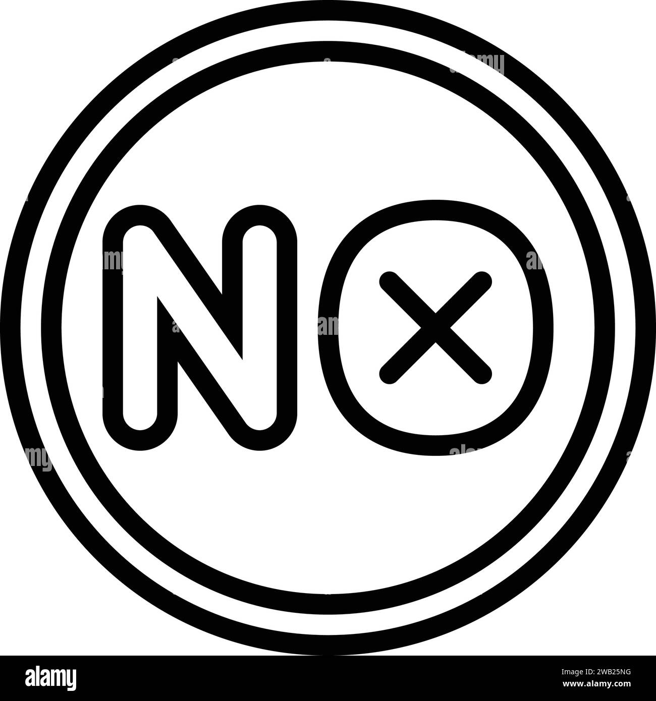 Icon for no ,nope Stock Vector Image & Art - Alamy