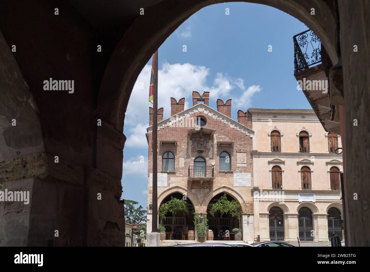 Gothic Palazzo di Giustizia (Soave Justice Palace) built in 1375 by ...
